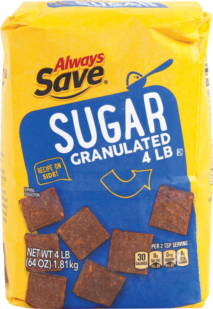 Granulated Sugar ( 64 oz ) 00070038344407 – Always Save®
